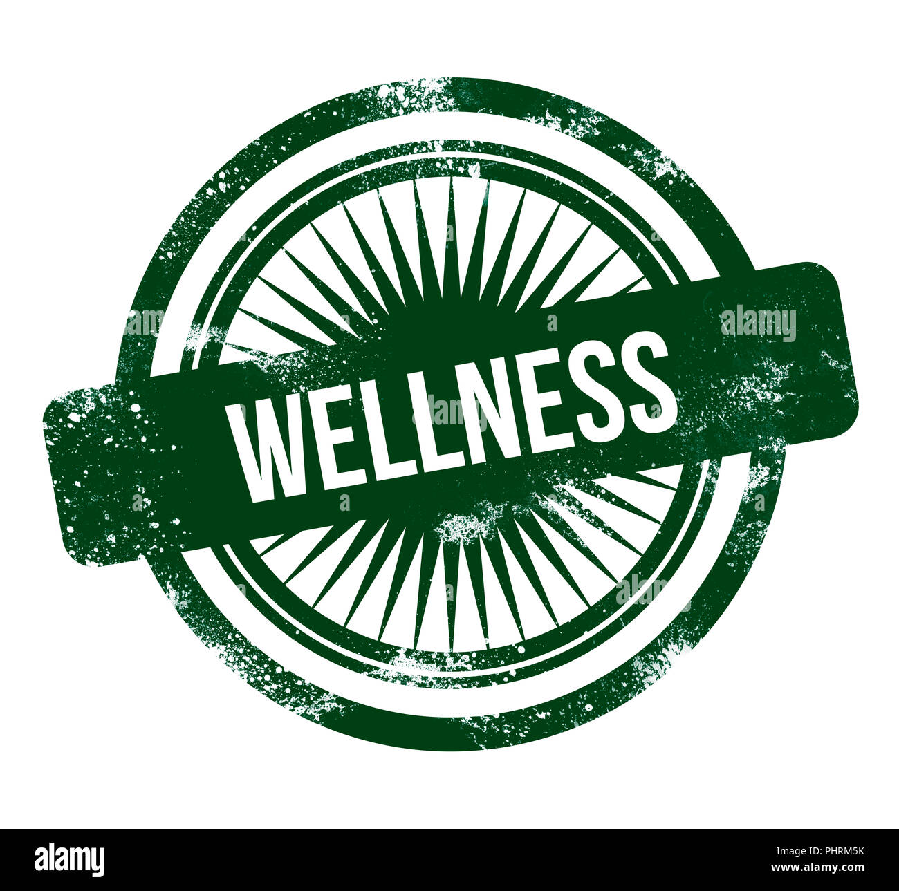 Wellness - green grunge stamp Stock Photo - Alamy