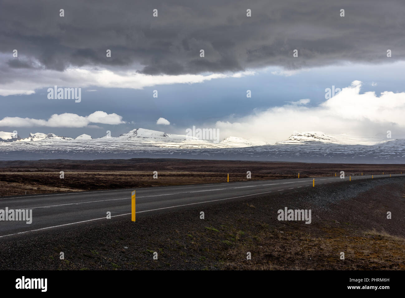 The ring road, Route 1, Hringvegur in northeast Iceland Stock Photo - Alamy