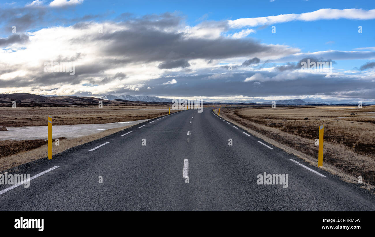 The ring road, Route 1, Hringvegur in northeast Iceland Stock Photo - Alamy