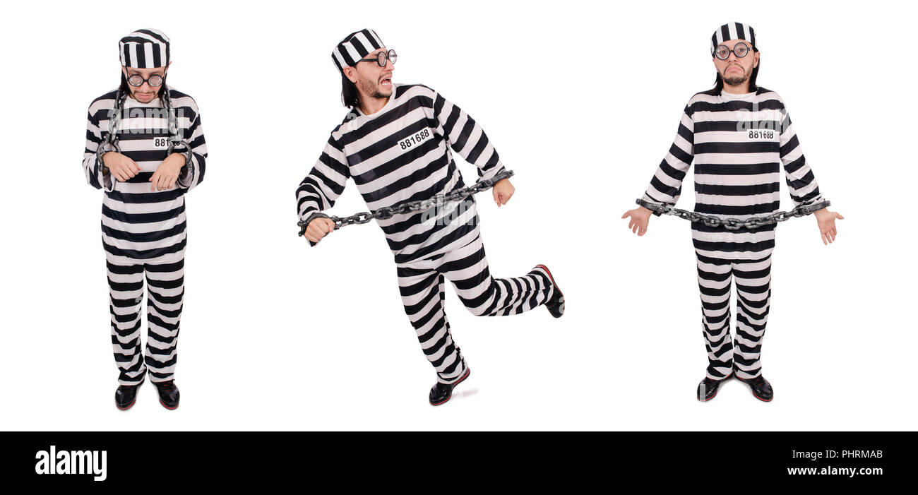 Prison inmate isolated on the white background Stock Photo - Alamy