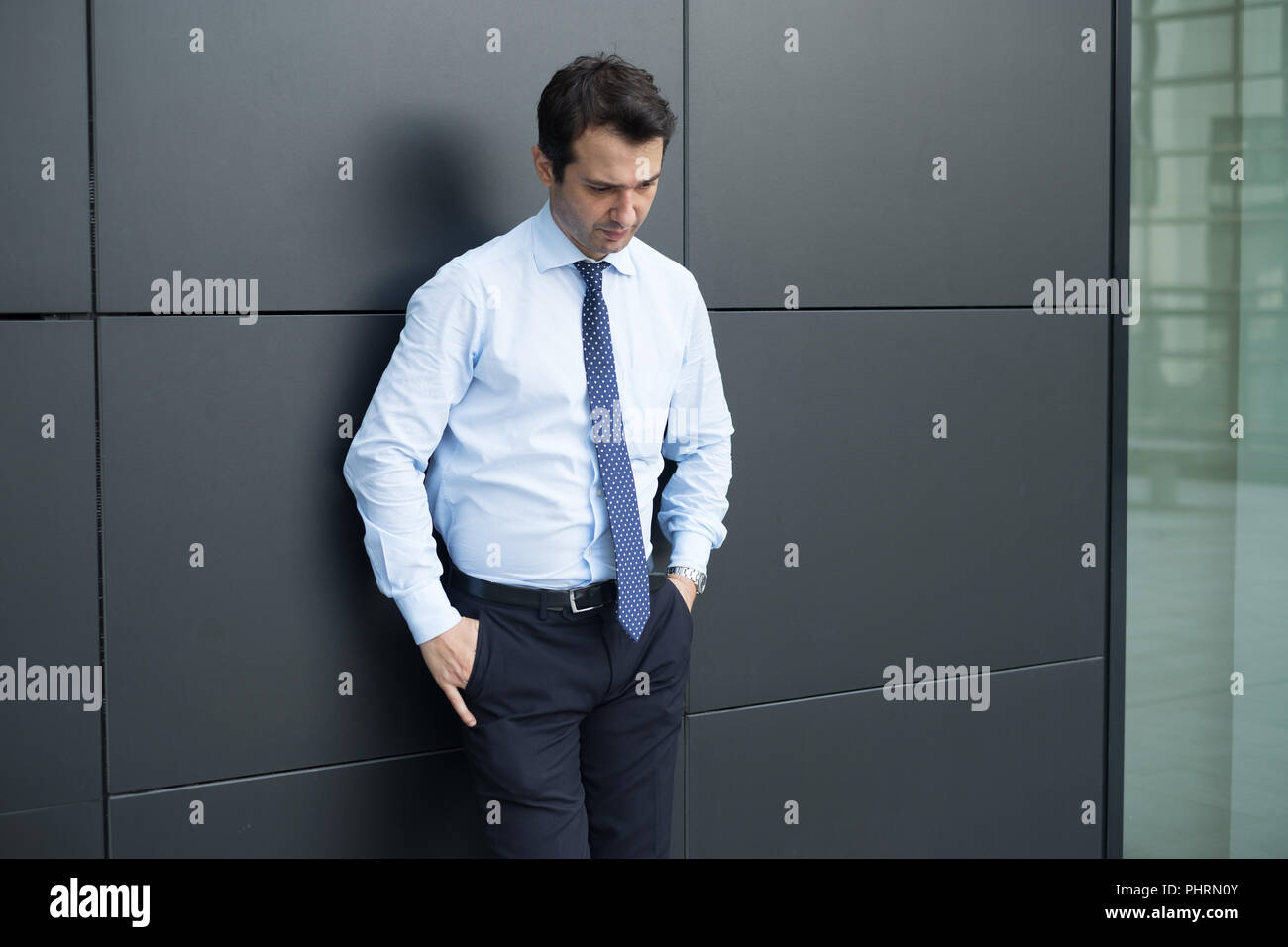 White caucasian corporate man with problems feeling bad Stock Photo - Alamy