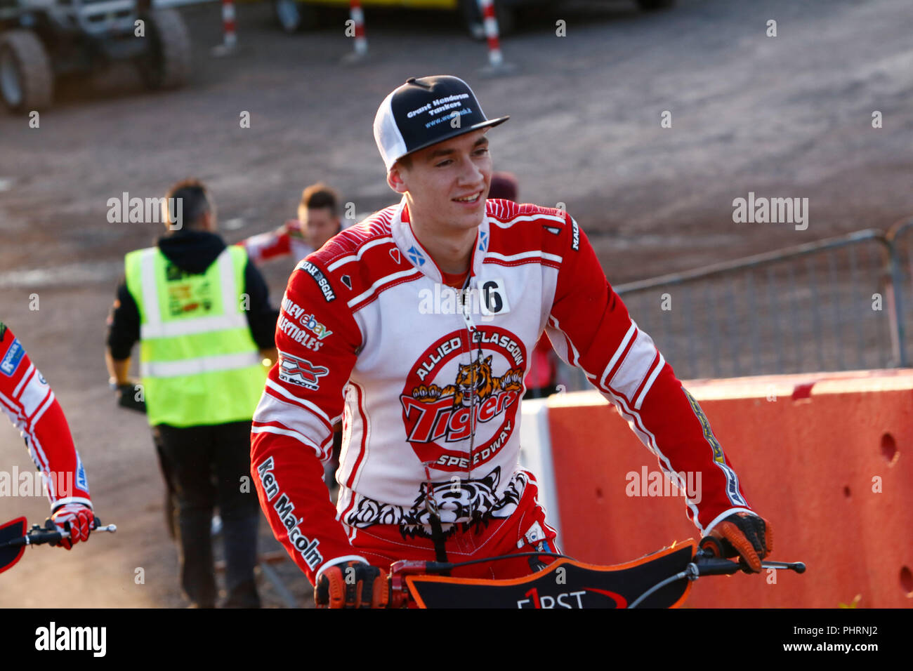 Jack Thomas is all smiles as he returns to the pitsthe SGB National ...