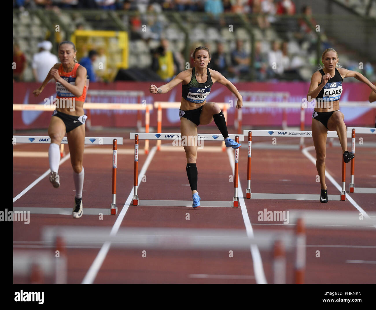 Meghan Beesley in action during AG Memorial Van Damme Diamond League ...