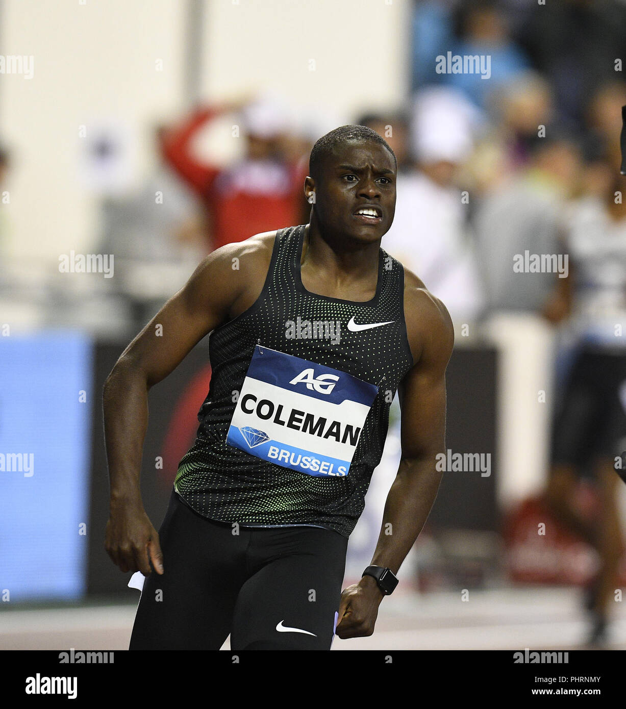 Christian Coleman during AG Memorial Van Damme Diamond League 2018 at ...