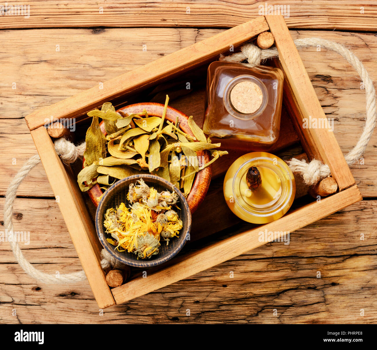 Medical herbs and and roots.Herbal medicine.Assorted natural medical ...