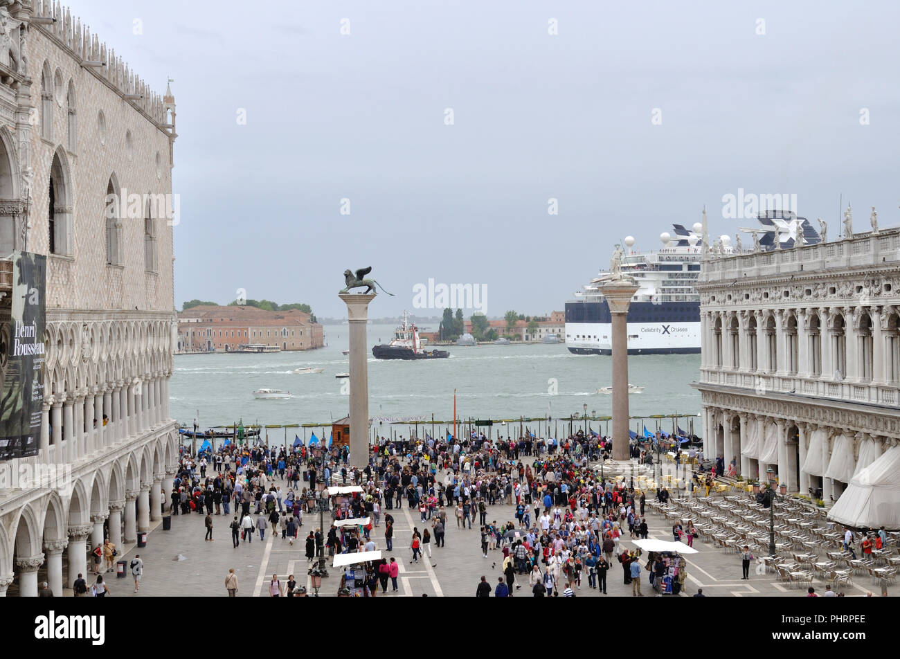 Celebrity Constellation passes the Doges Palace on arrival in Venice ...