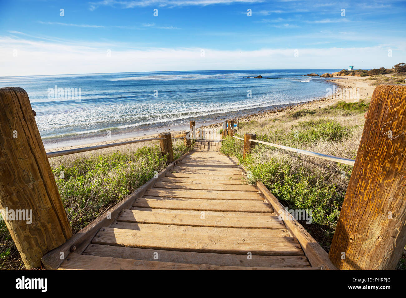 Boardwalk on the beach Stock Photo - Alamy