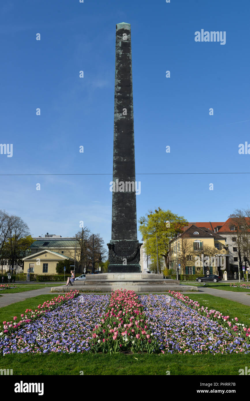 Obelisk, Karolinenplatz, Muenchen, Bayern, Deutschland Stock Photo - Alamy