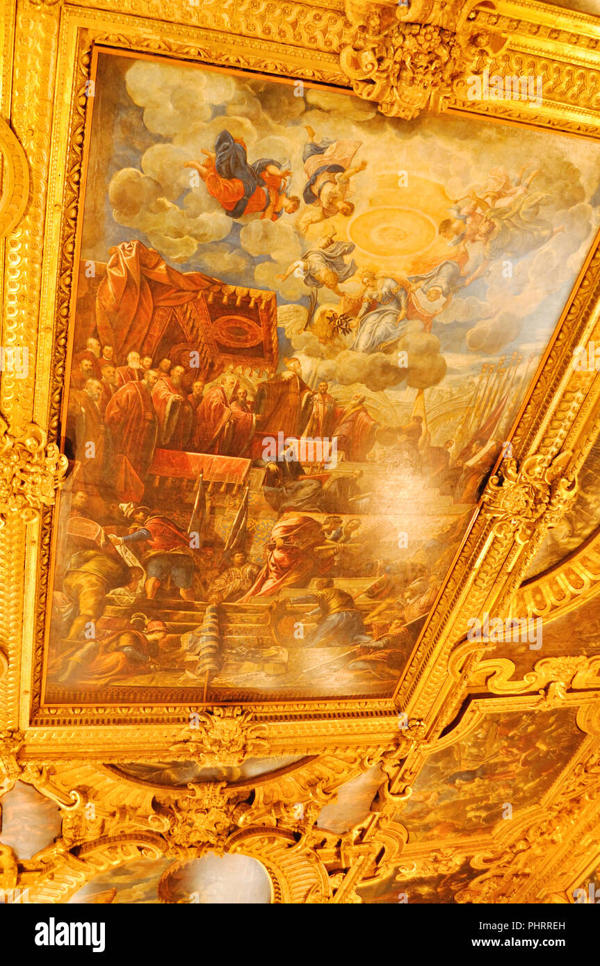 Inside the Doge's Palace, Venice Stock Photo - Alamy
