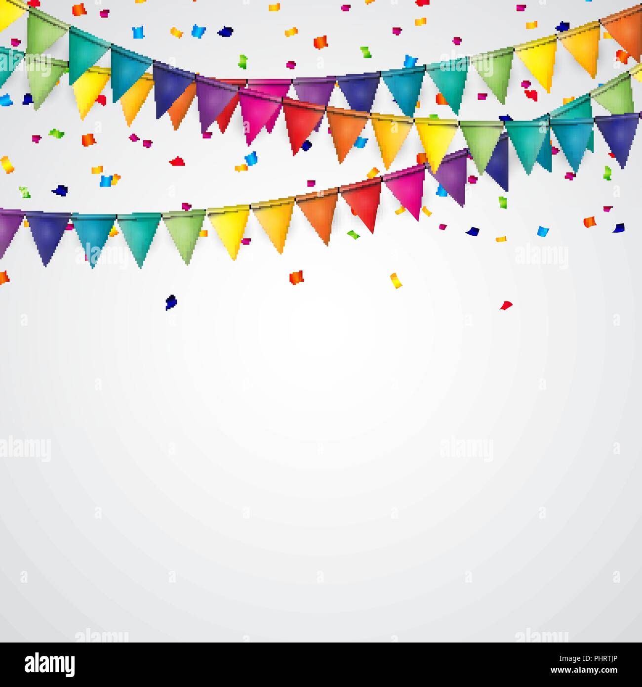 Party Background with Flags and Confetti Vector Illustration Stock Vector Image & Art - Alamy