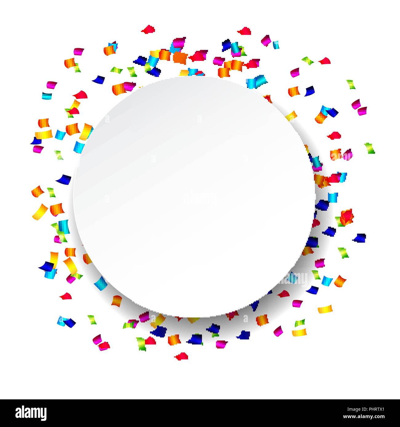 Abstract confetti background with polka dot confetti. Vector ...
