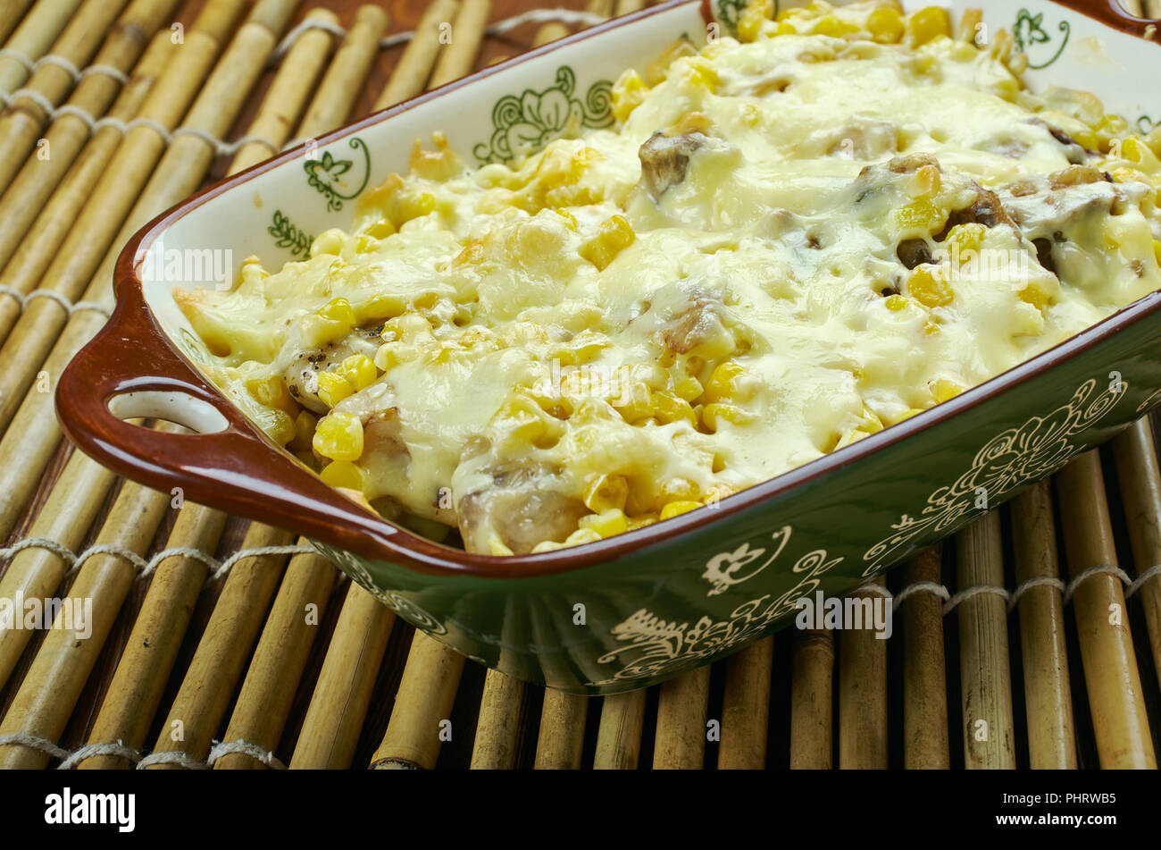 Fried Corn Dip with Chicken Stock Photo - Alamy
