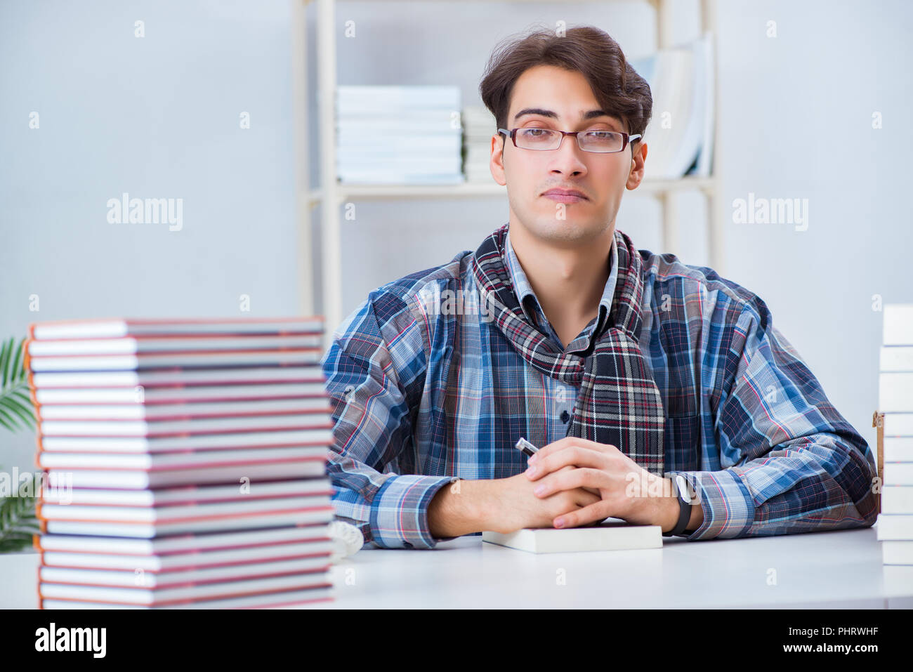 Writer presenting his books to public Stock Photo - Alamy