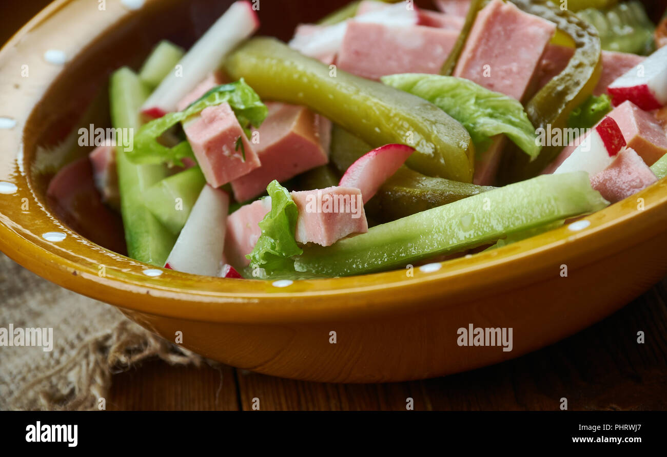 Bavarian Wurst Salat Stock Photo - Alamy