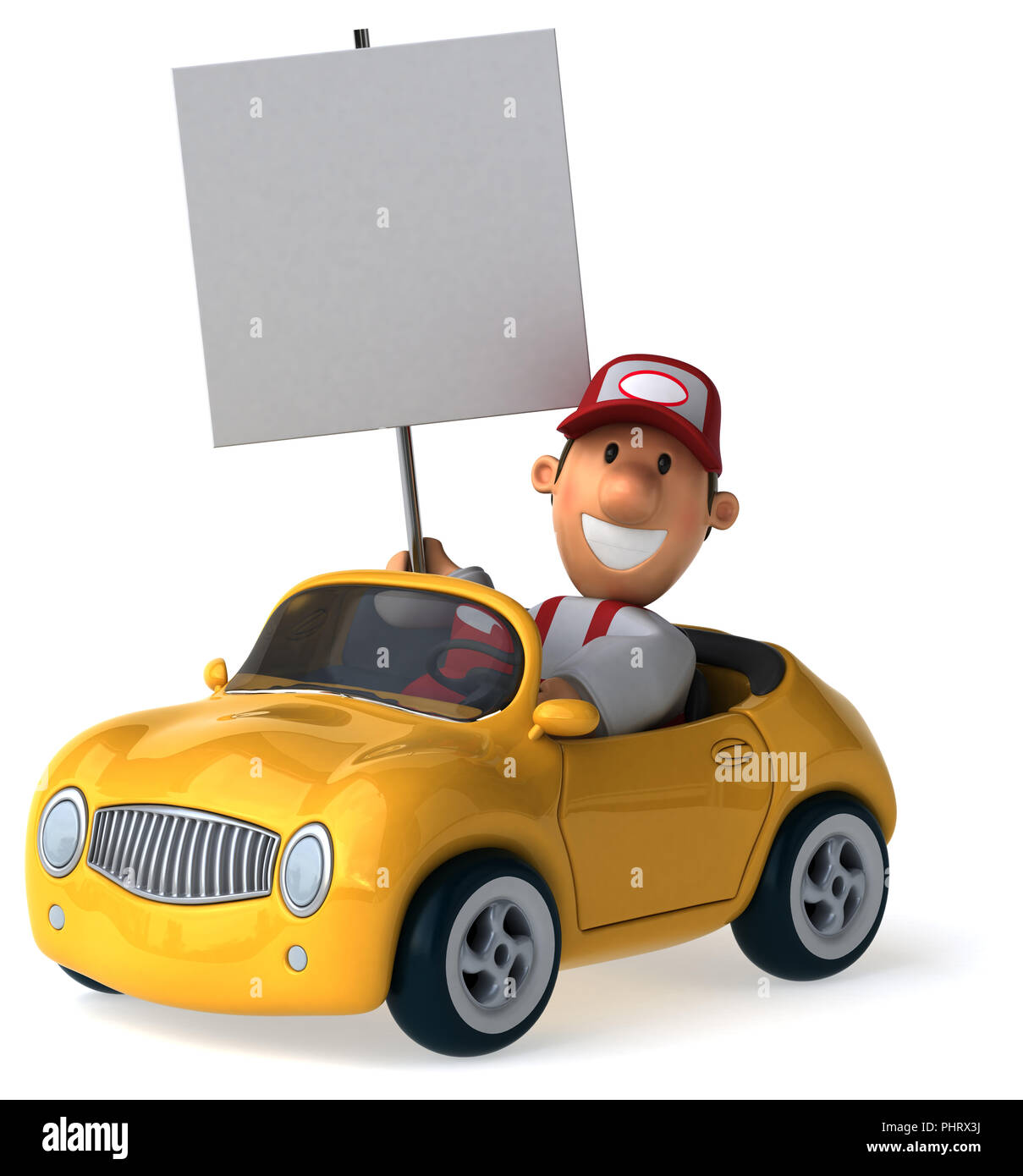 Fun mechanic - 3D Illustration Stock Photo - Alamy