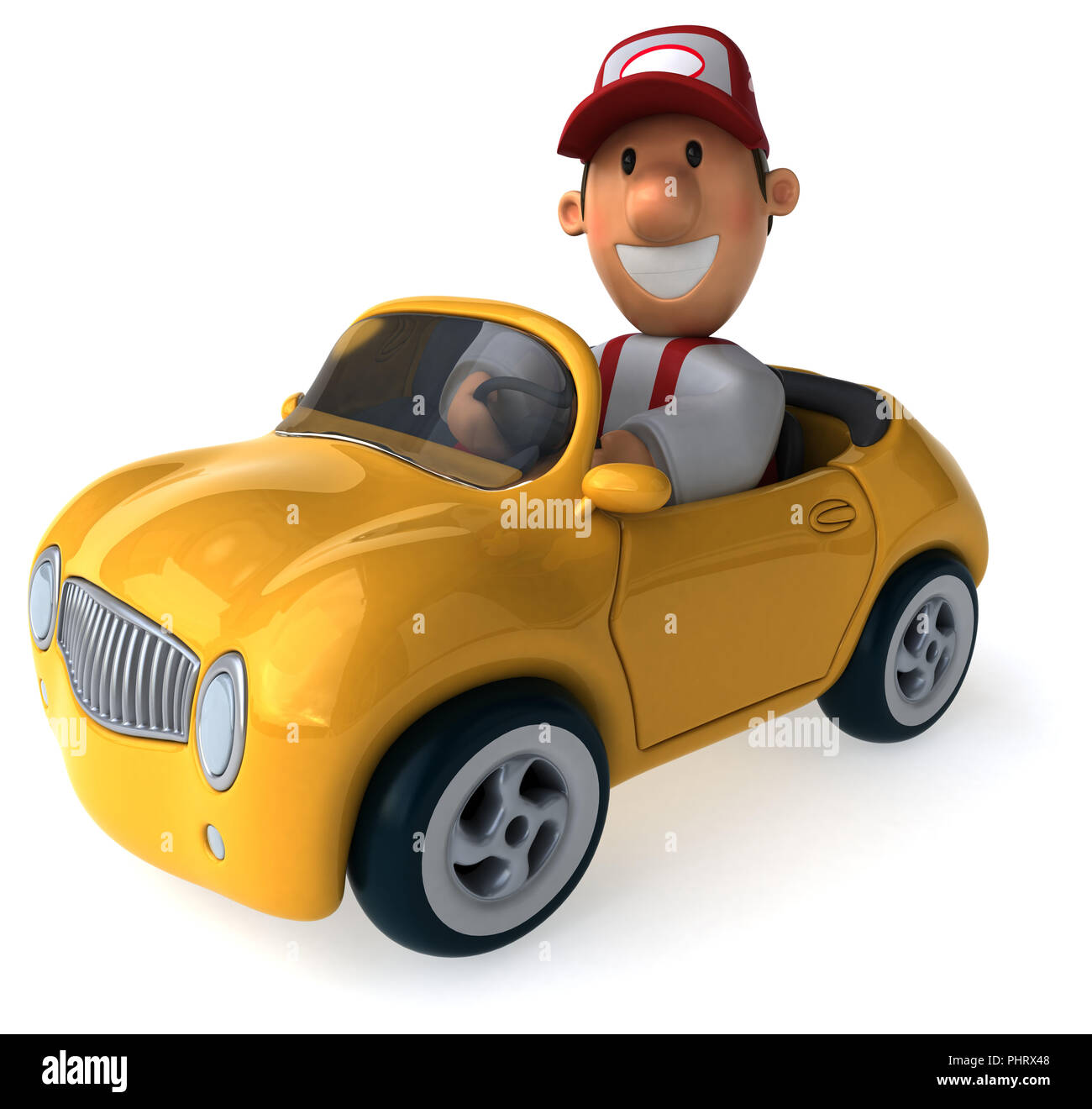 Fun mechanic - 3D Illustration Stock Photo - Alamy