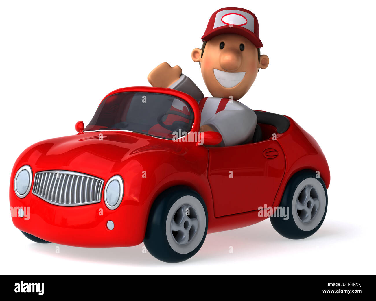 Fun mechanic - 3D Illustration Stock Photo - Alamy