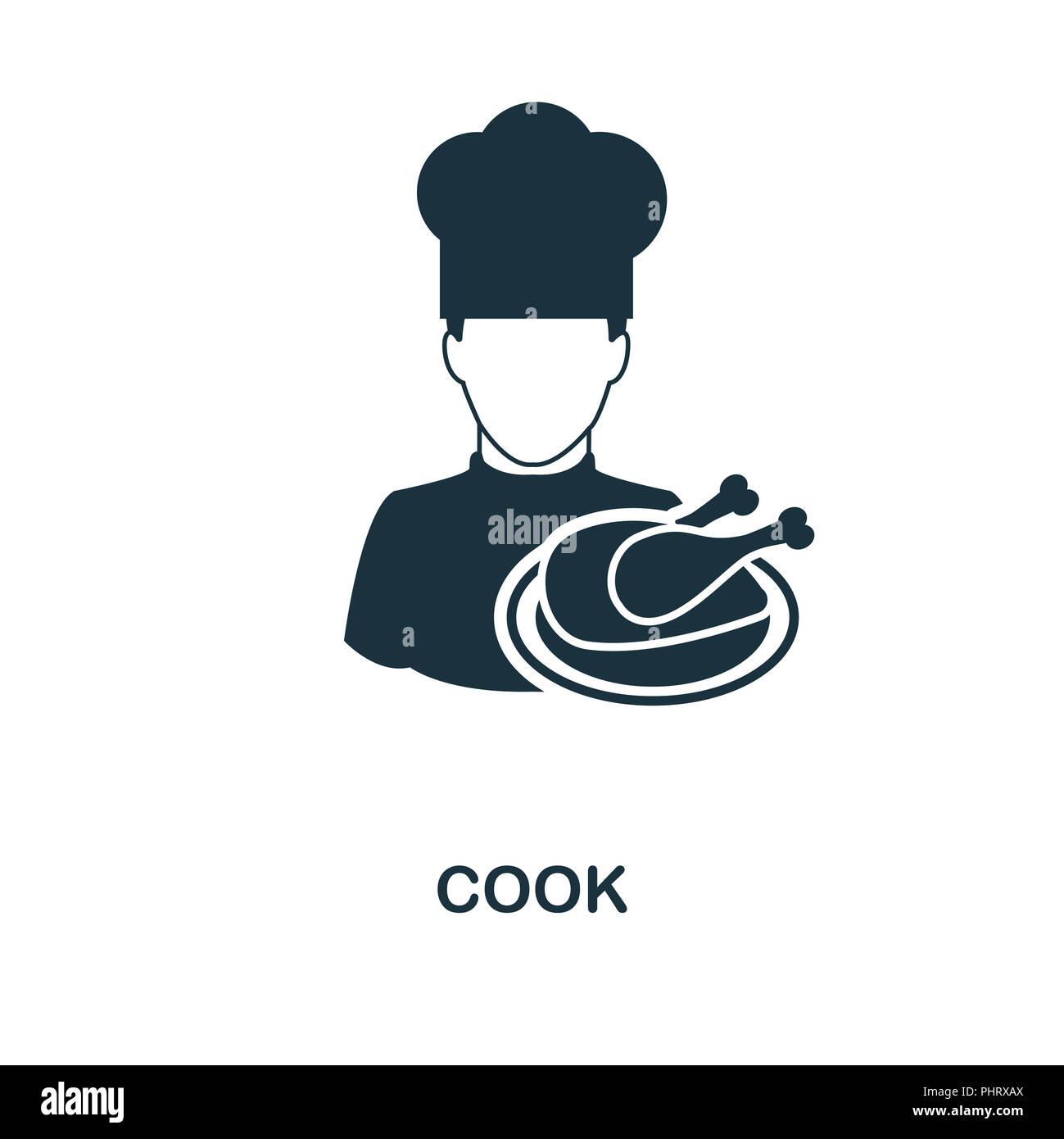 Cook icon. Monochrome style design from professions collection. UI ...