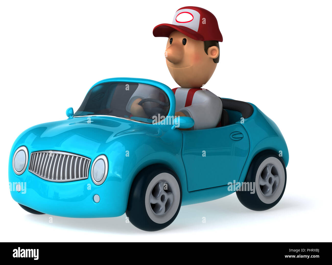 Fun mechanic - 3D Illustration Stock Photo - Alamy