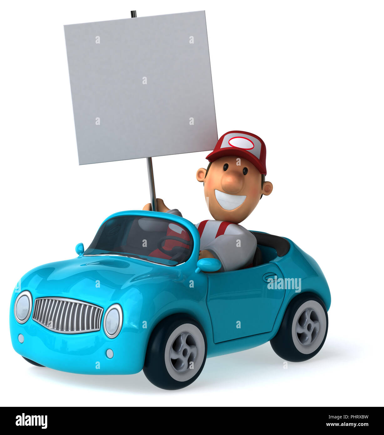 Fun mechanic - 3D Illustration Stock Photo - Alamy