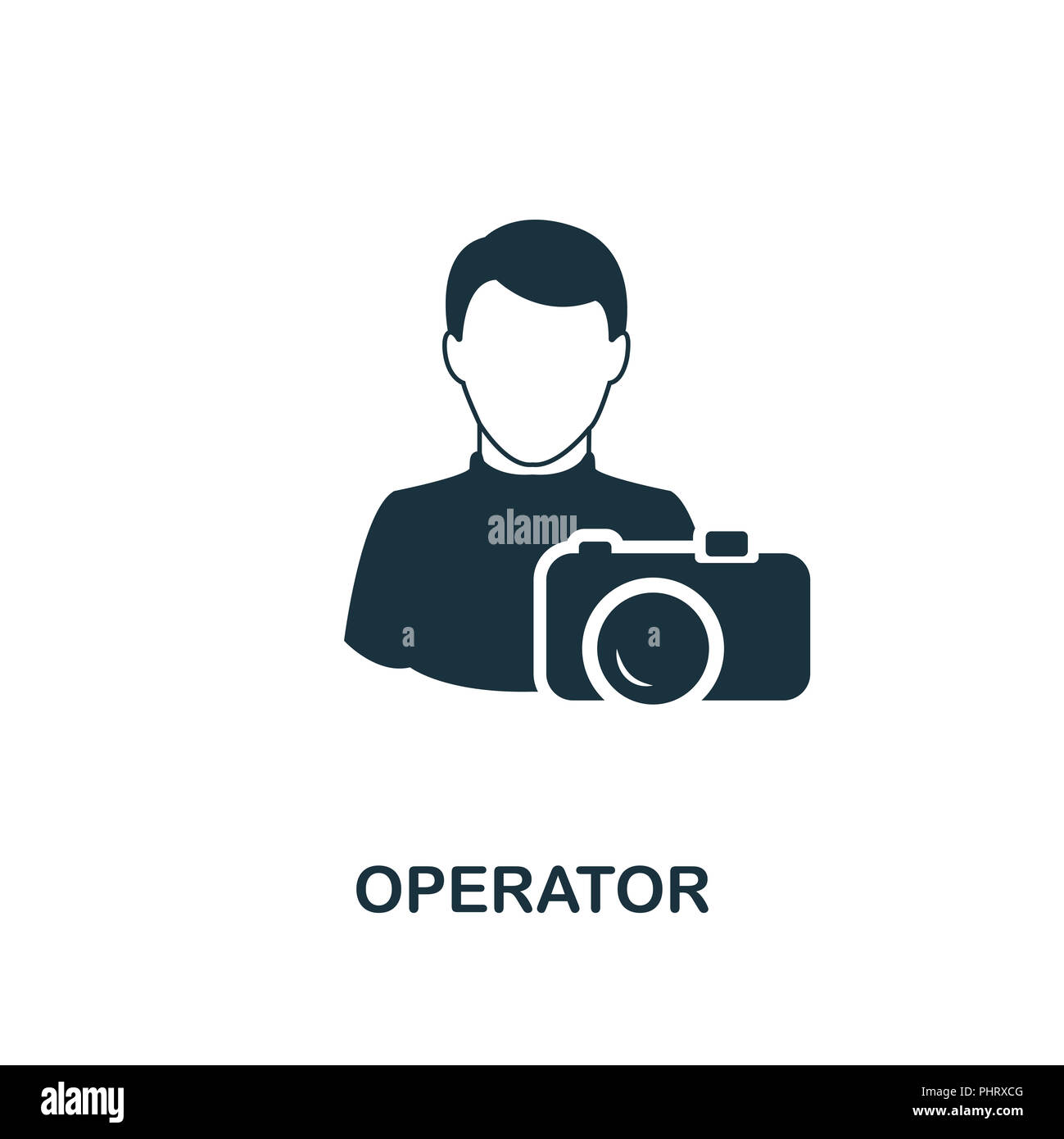 Operator Icon Monochrome Style Design From Professions Collection Ui Pixel Perfect Simple