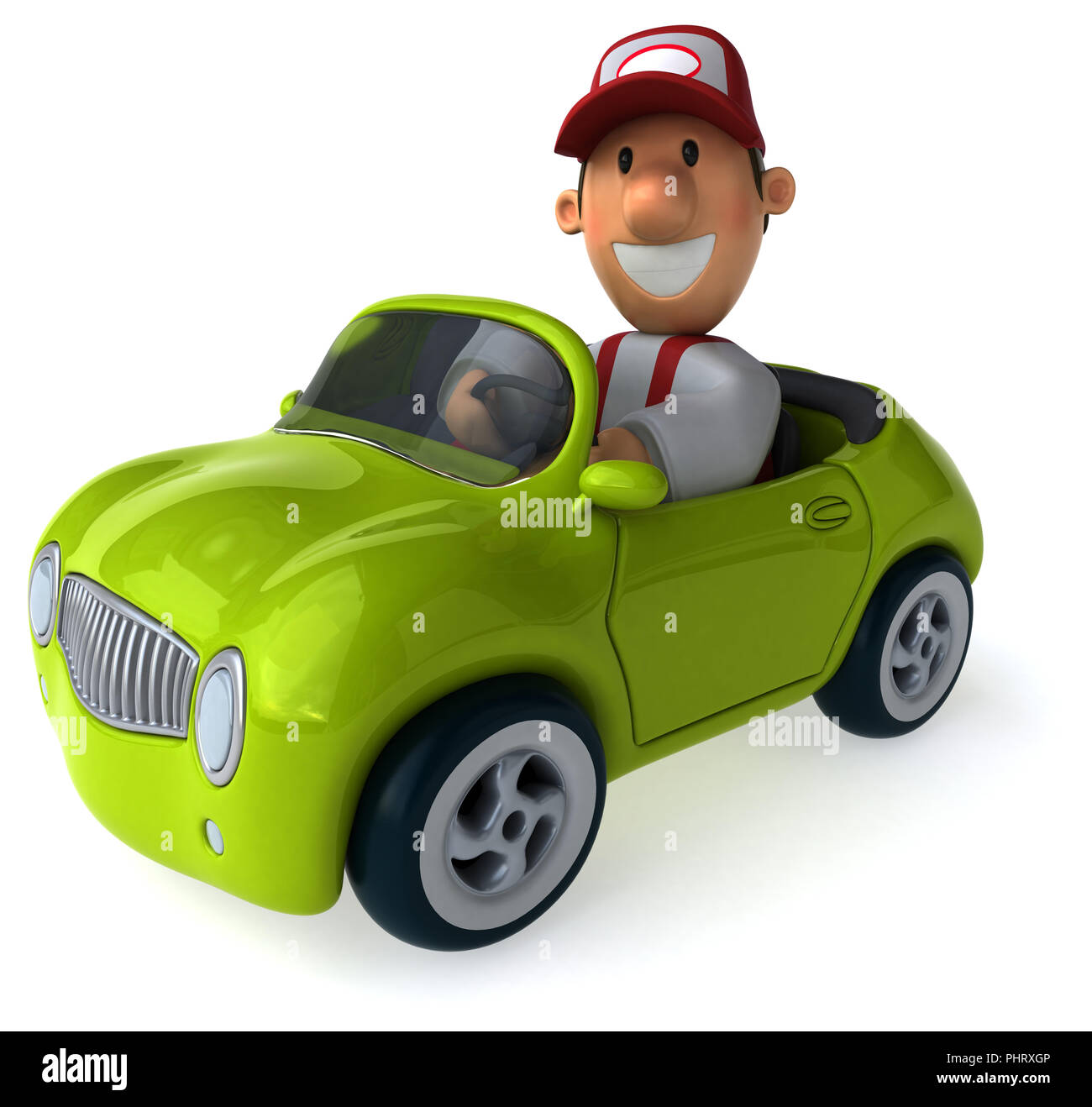 Fun mechanic - 3D Illustration Stock Photo - Alamy