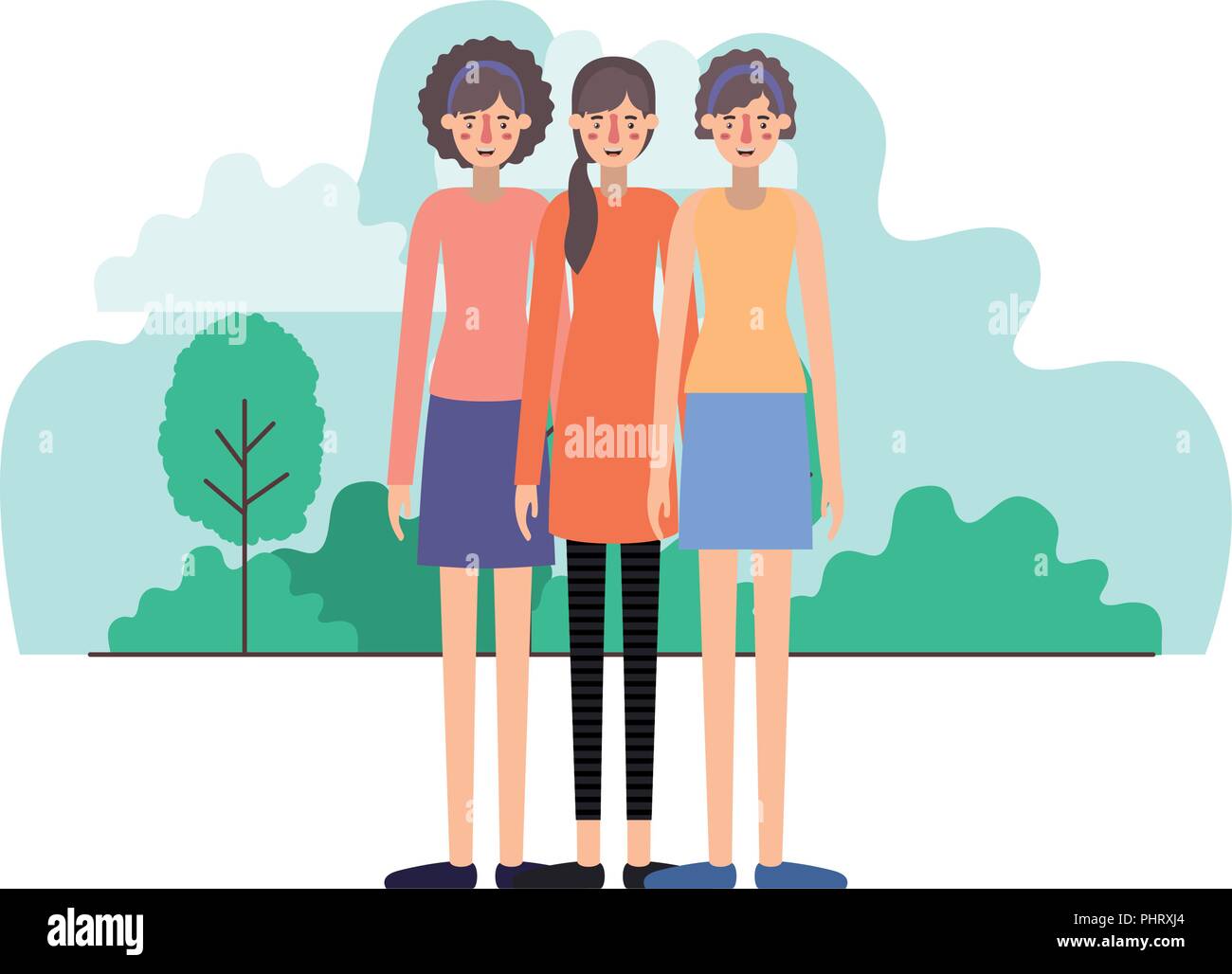 group of women in the field characters Stock Vector Image & Art - Alamy