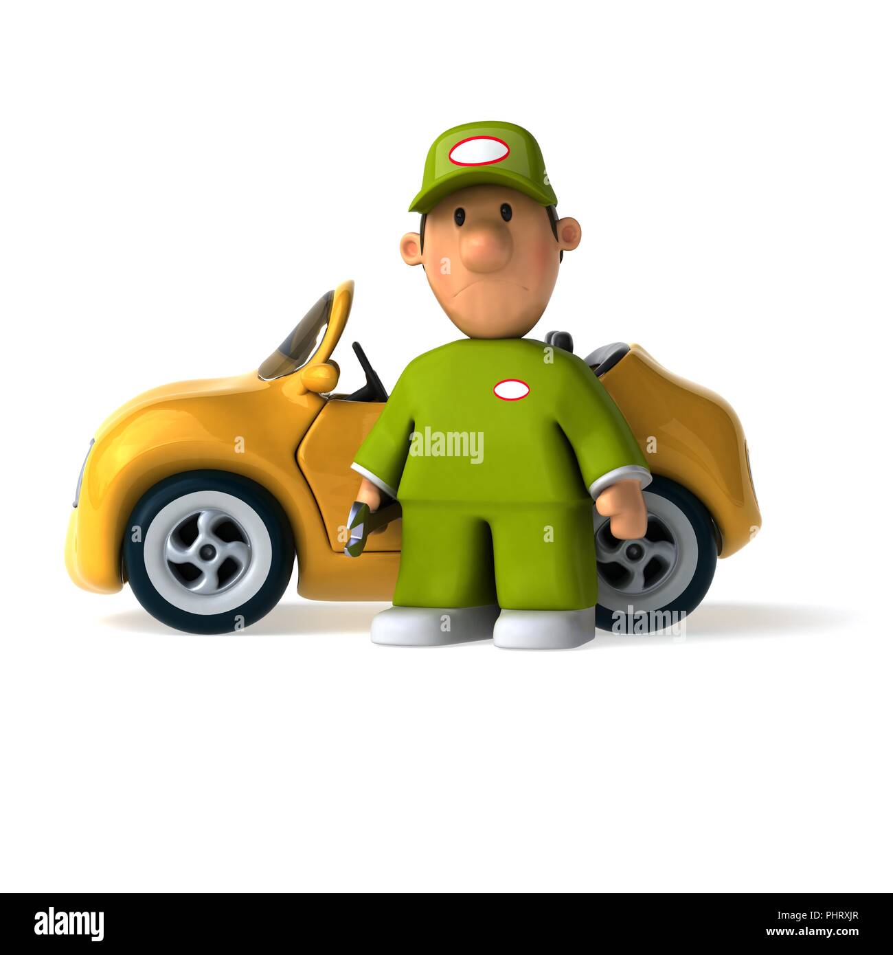 Fun mechanic - 3D Illustration Stock Photo - Alamy