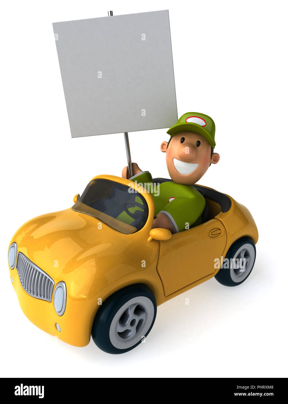 Fun mechanic - 3D Illustration Stock Photo - Alamy