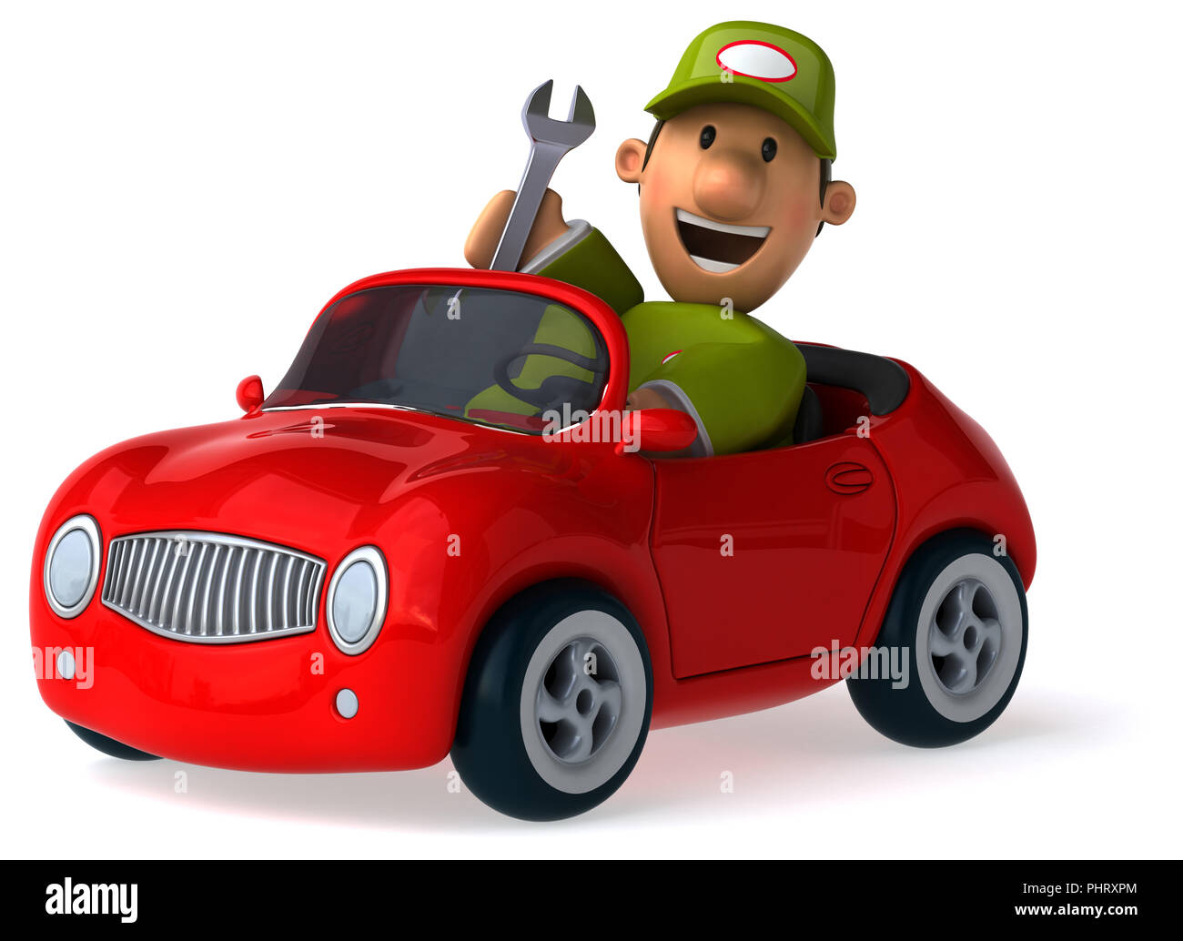 Fun mechanic - 3D Illustration Stock Photo - Alamy