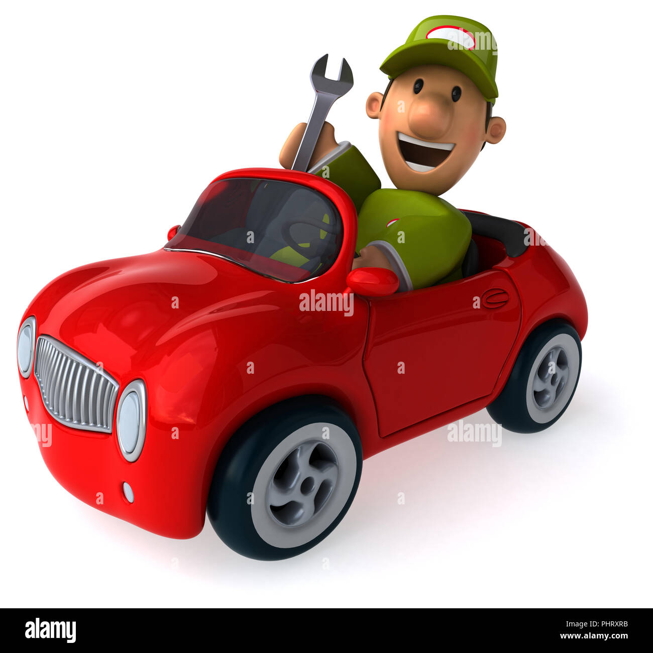 Fun mechanic - 3D Illustration Stock Photo - Alamy