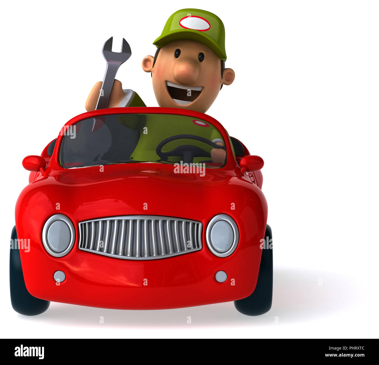 Fun mechanic - 3D Illustration Stock Photo - Alamy