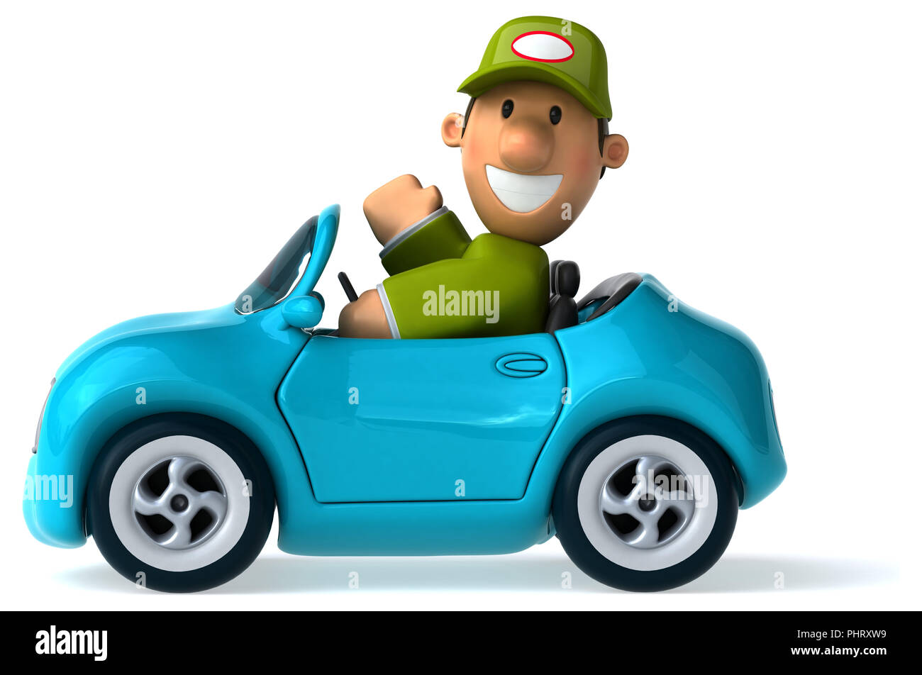 Fun mechanic - 3D Illustration Stock Photo - Alamy