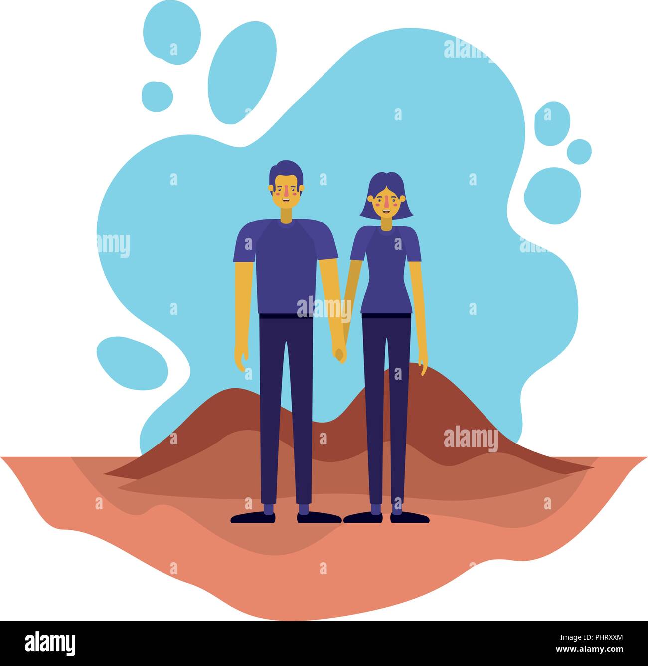 couple in the terrain characters Stock Vector Image & Art - Alamy