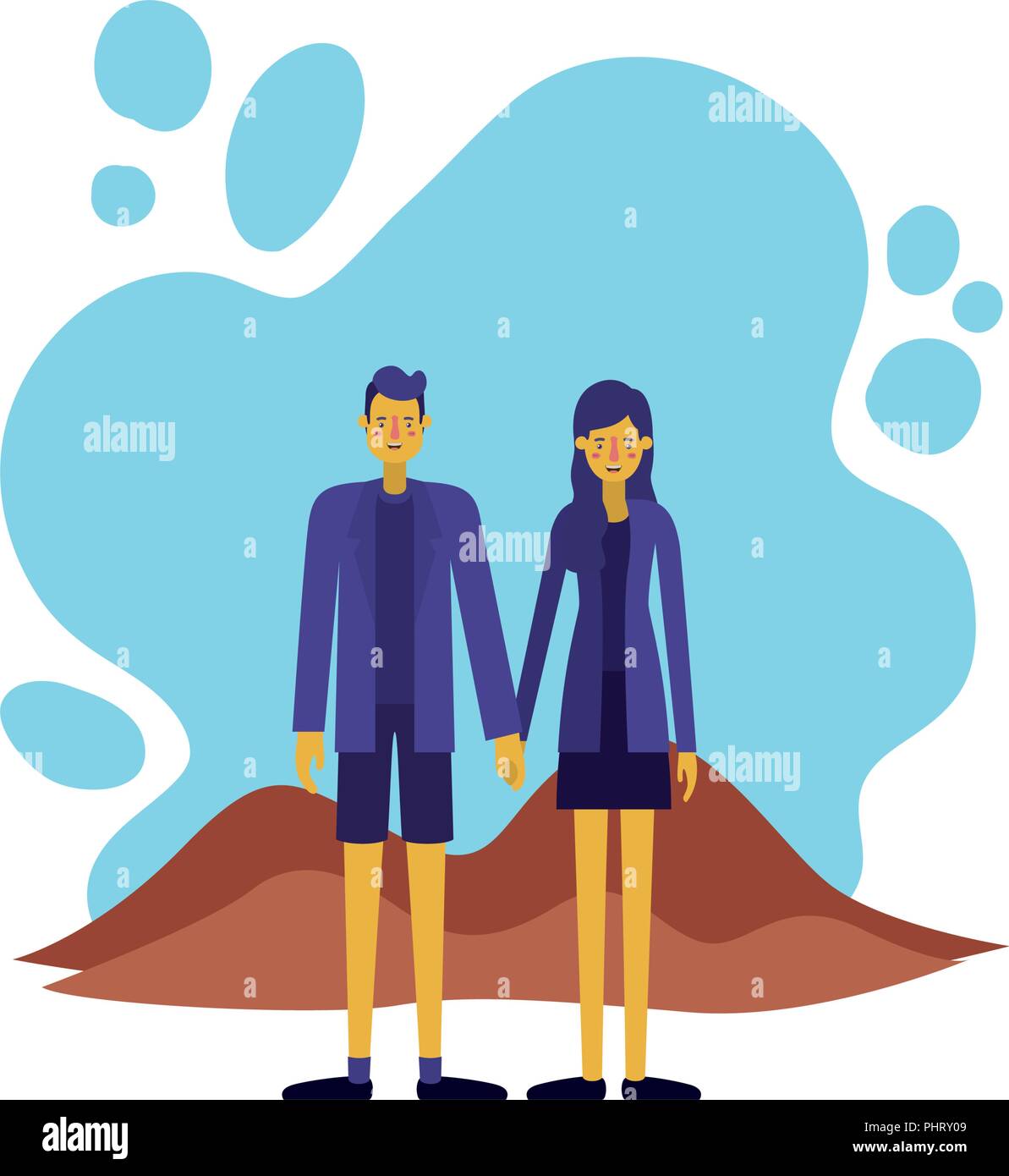couple in the terrain characters Stock Vector Image & Art - Alamy