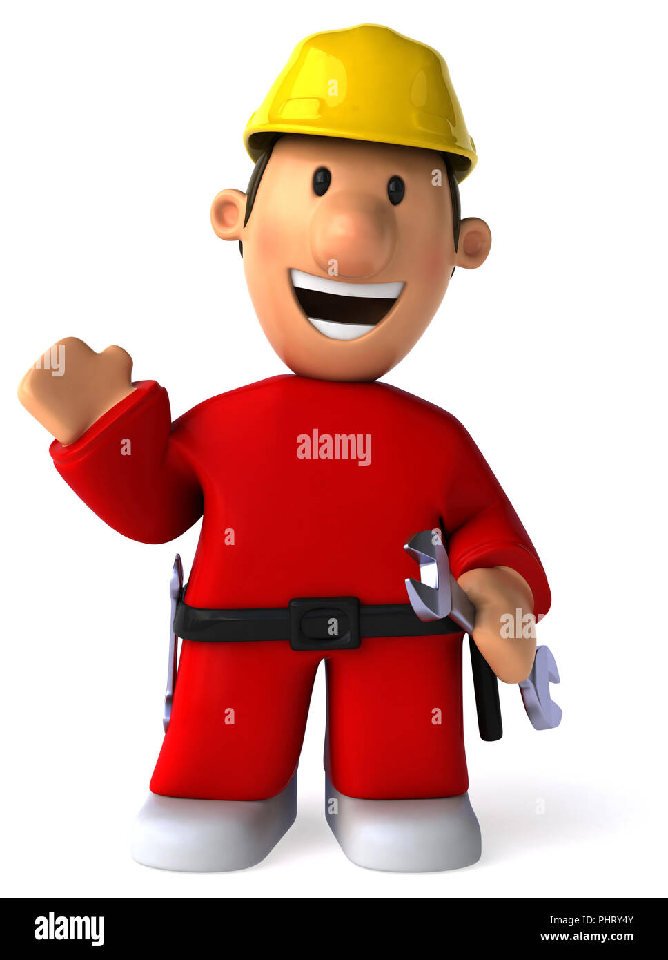 Fun mechanic - 3D Illustration Stock Photo - Alamy