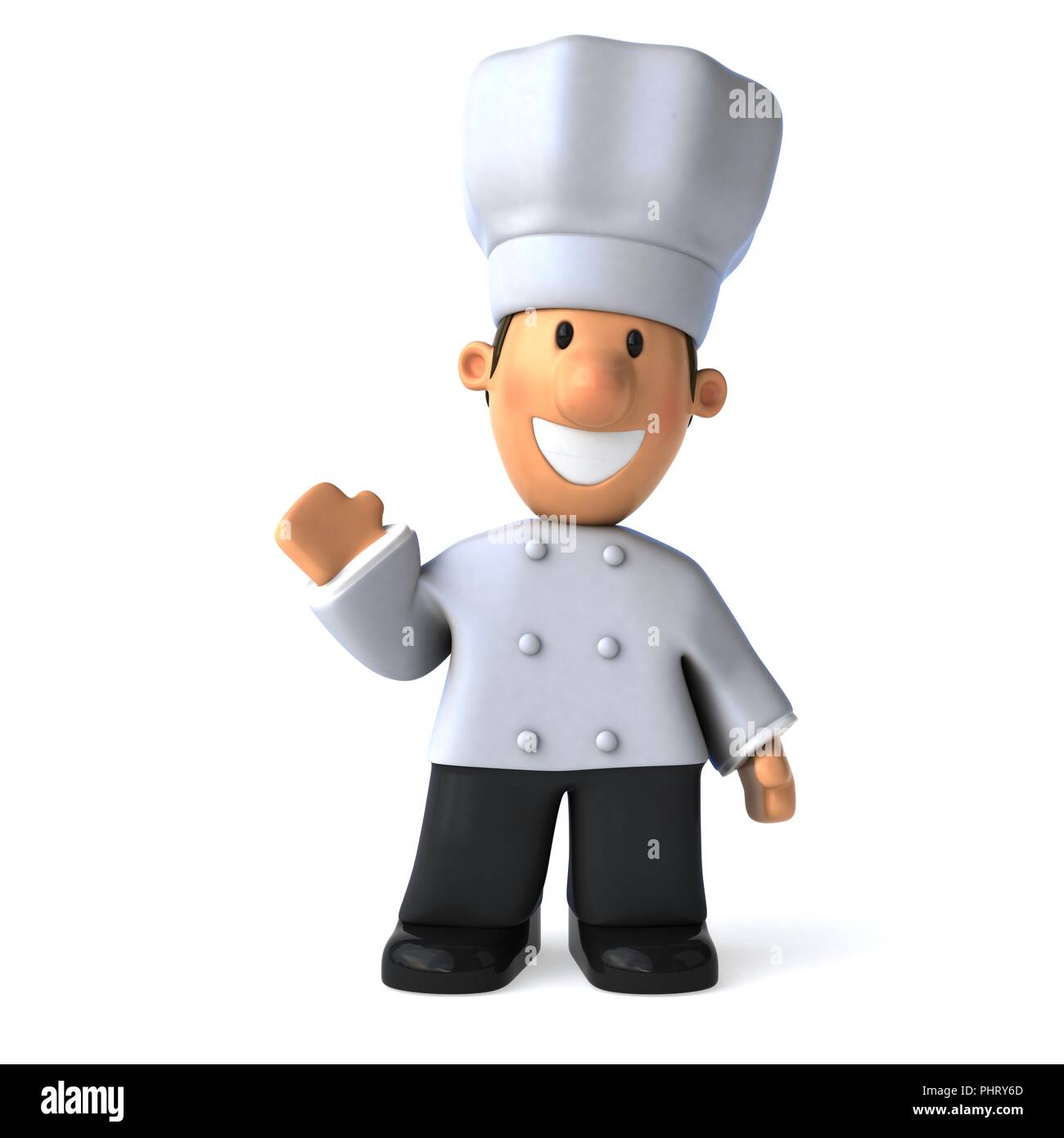Fun chef - 3D Illustration Stock Photo - Alamy