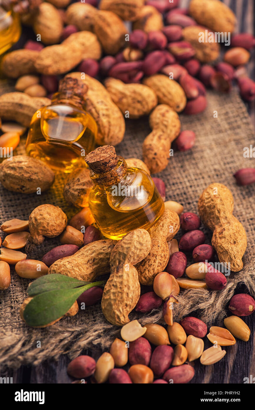 Peanut oil bottle glass food hi-res stock photography and images - Alamy