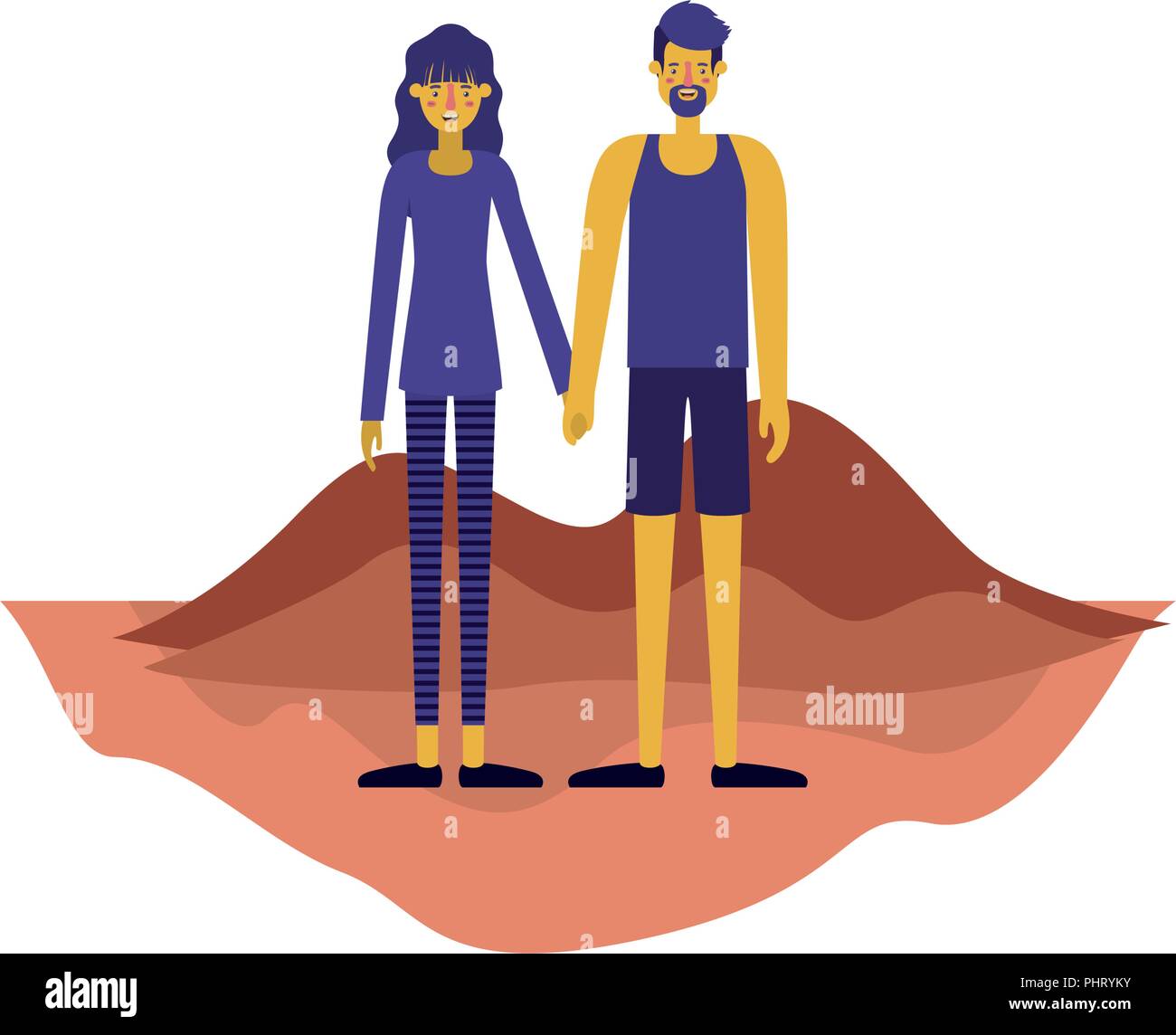 couple in the terrain characters Stock Vector Image & Art - Alamy