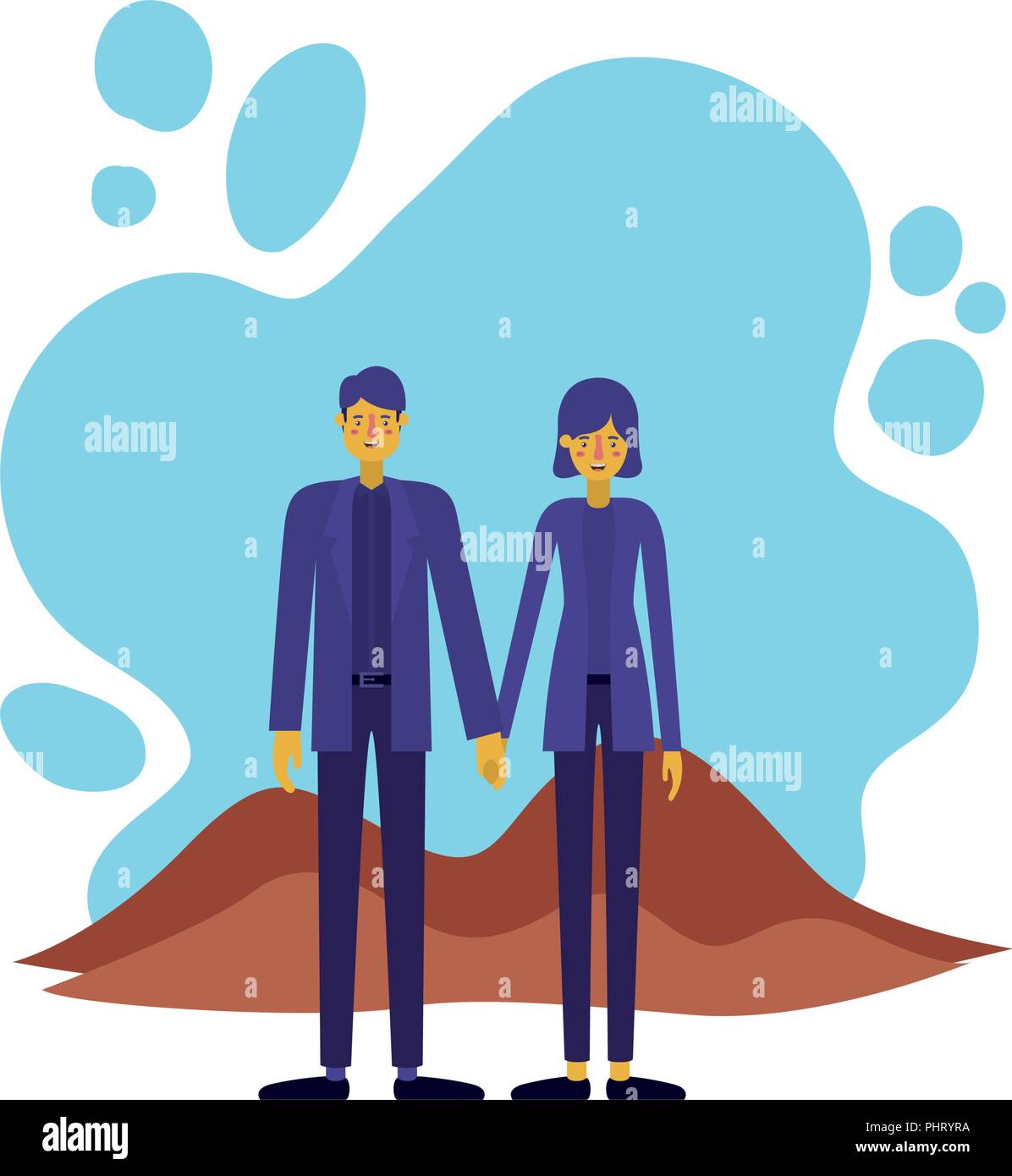 couple in the terrain characters Stock Vector Image & Art - Alamy