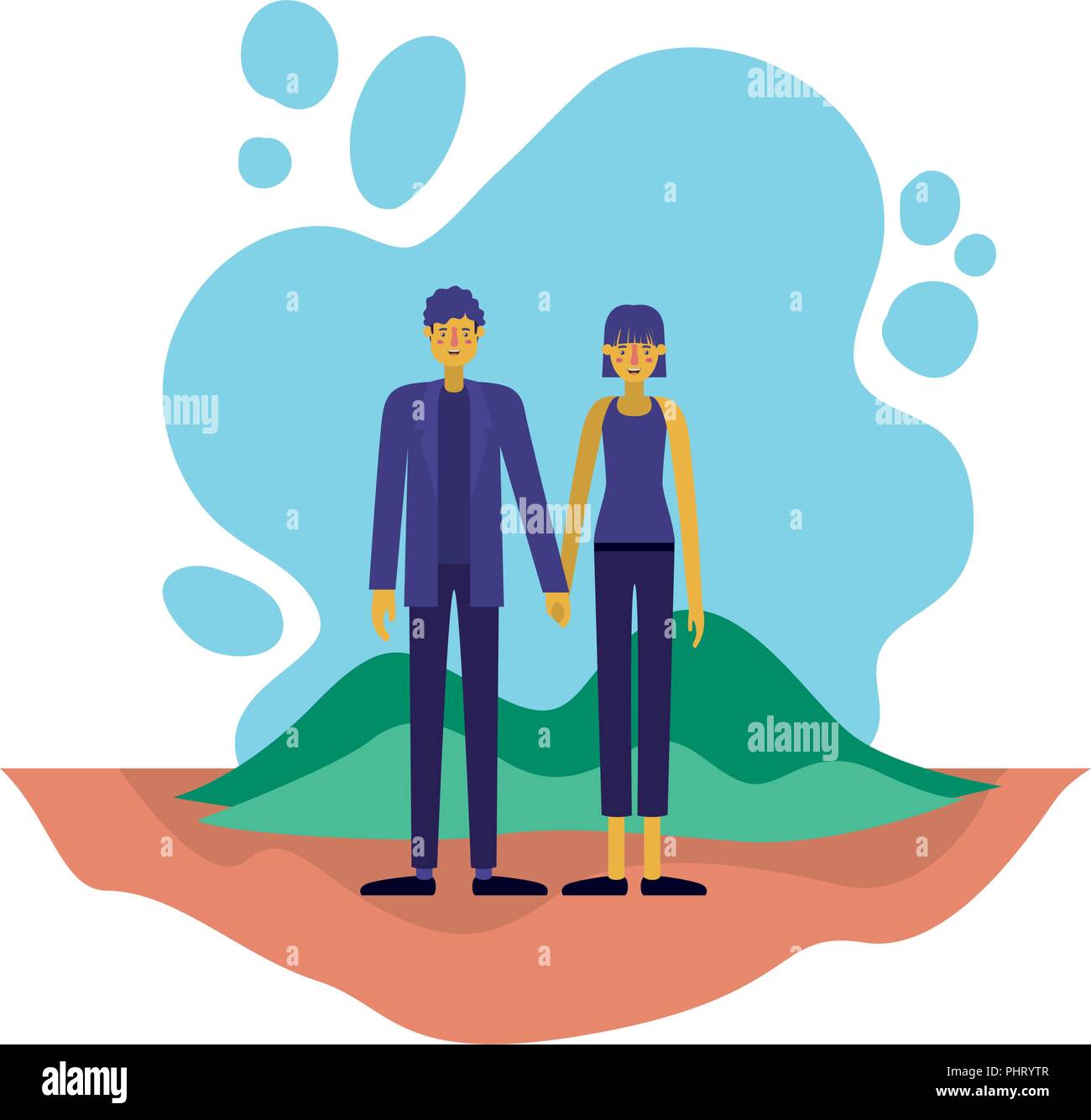 couple in the terrain characters Stock Vector Image & Art - Alamy