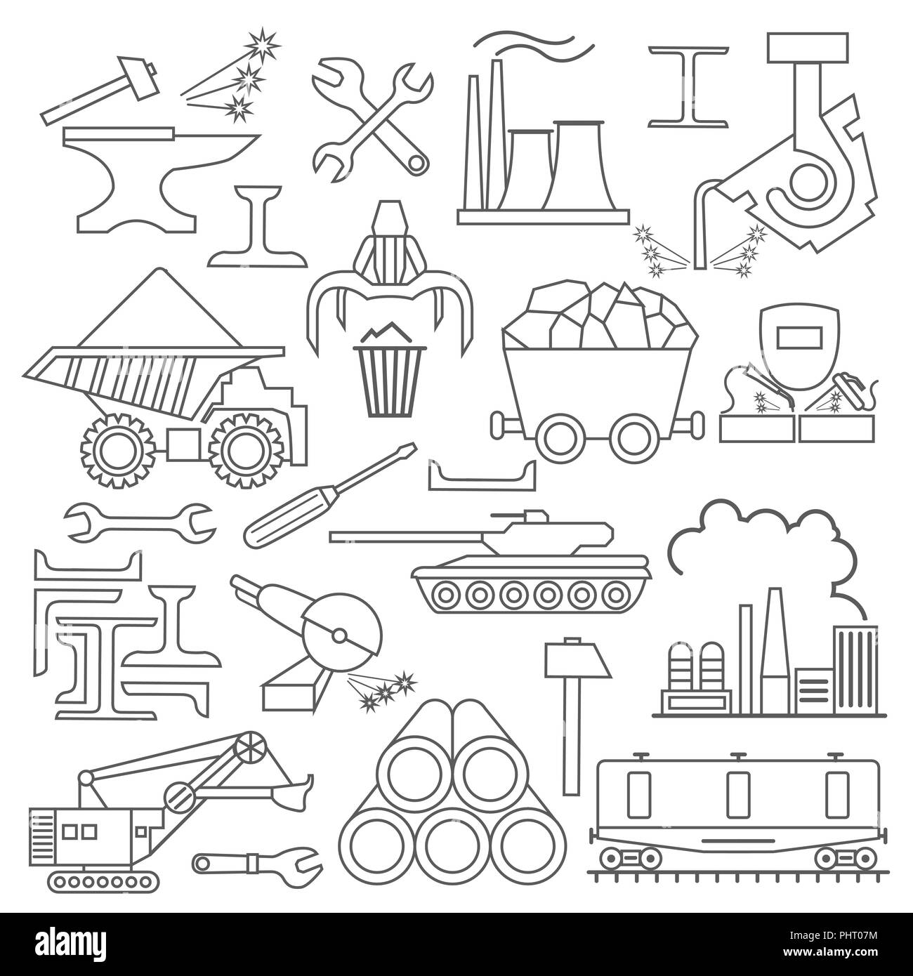 Iron ore Stock Vector Images - Alamy