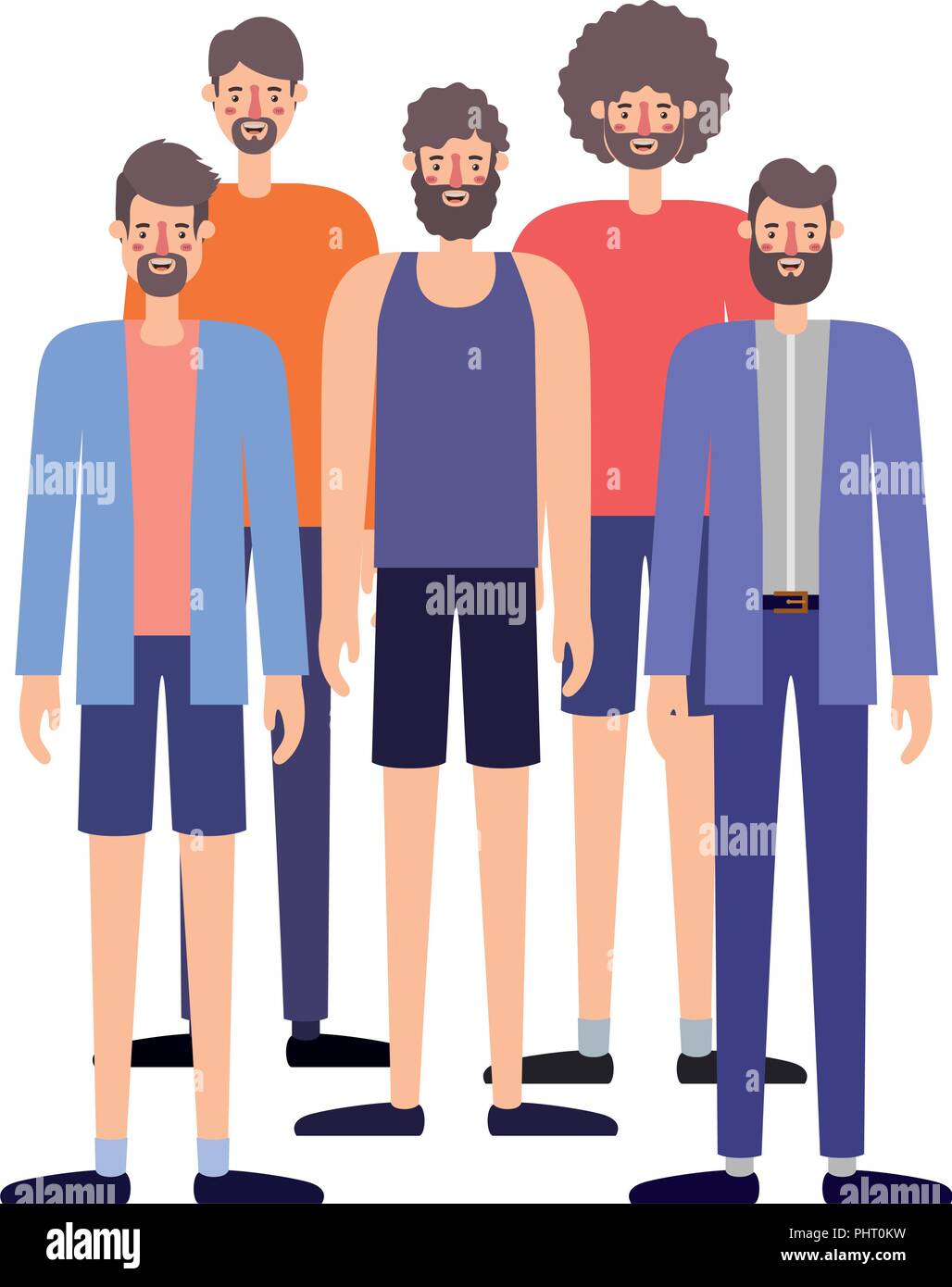 group of men characters Stock Vector Image & Art - Alamy