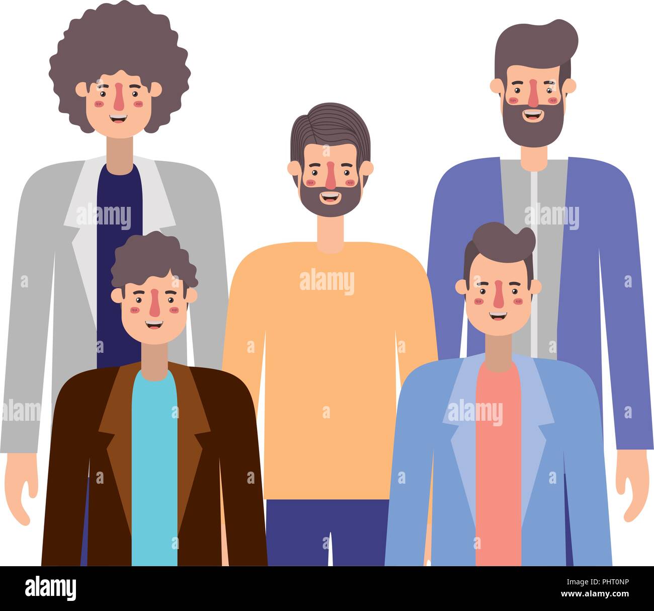 group of men characters Stock Vector Image & Art - Alamy