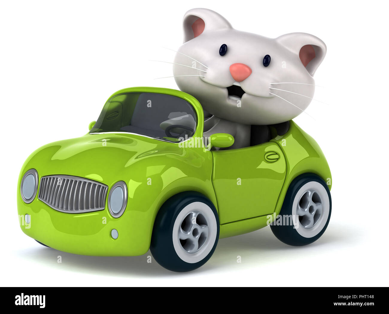 Cat car driving Cut Out Stock Images & Pictures - Alamy