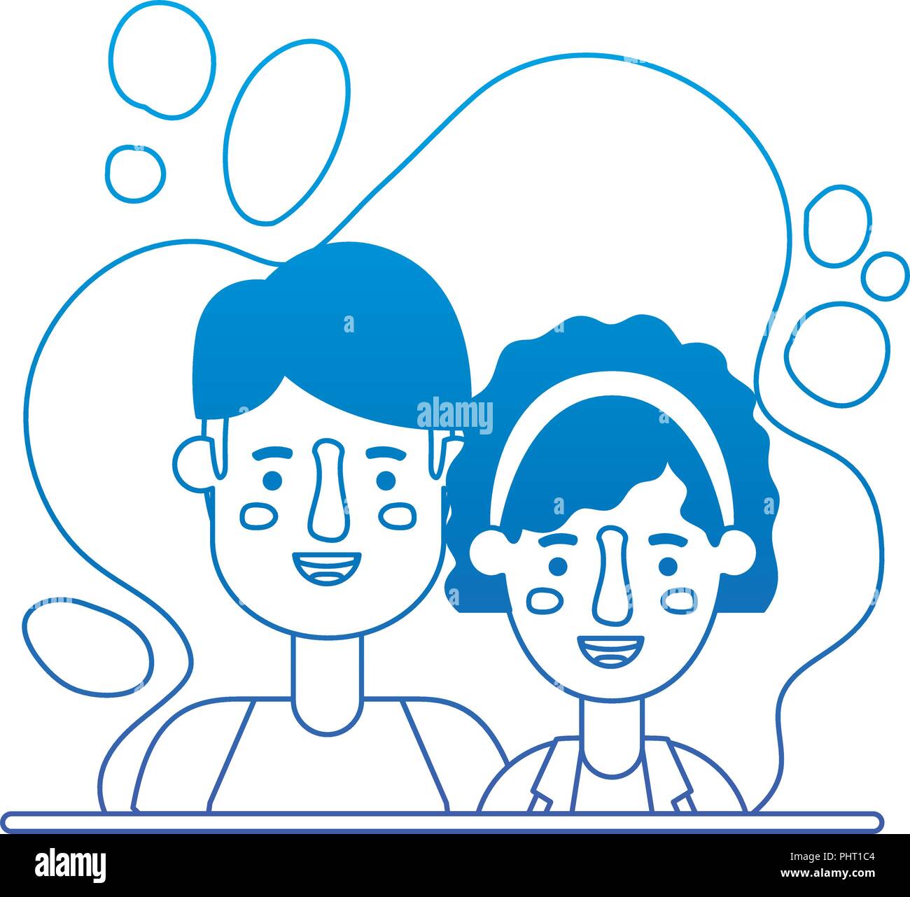 couple characters with paint splash background Stock Vector Image & Art ...