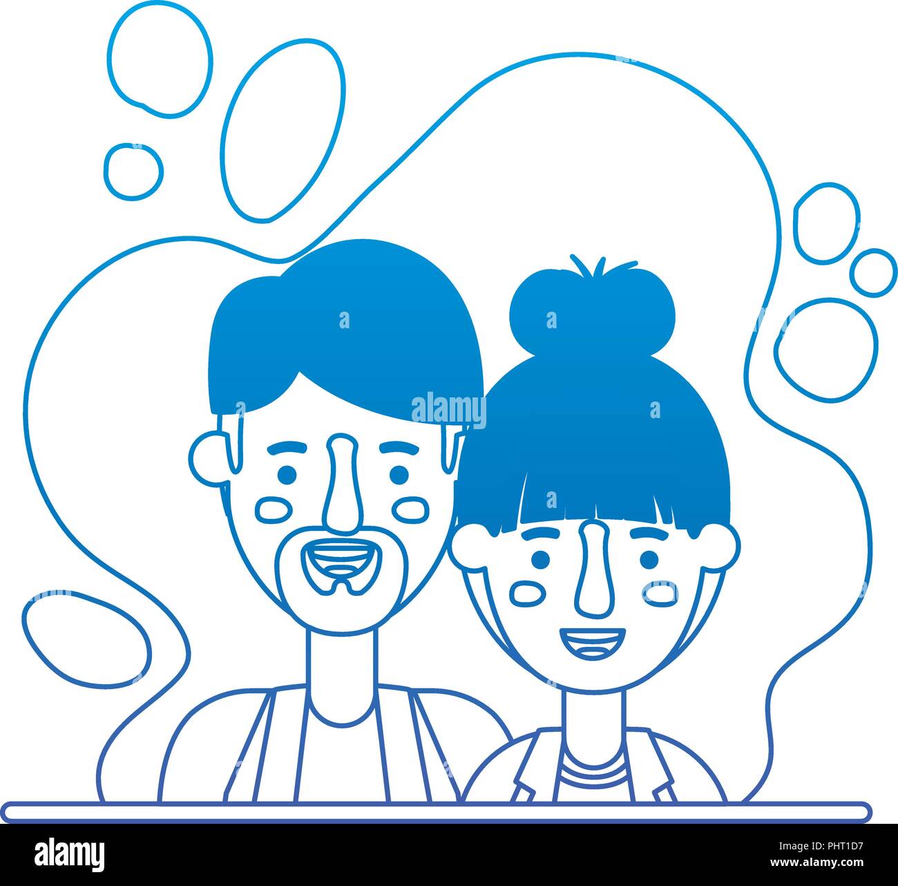 couple characters with paint splash background Stock Vector Image & Art ...