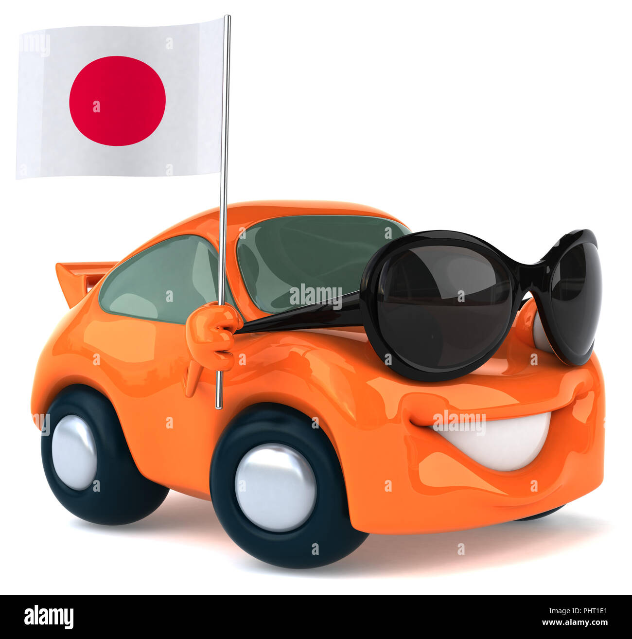 Japan flag car Cut Out Stock Images & Pictures - Alamy