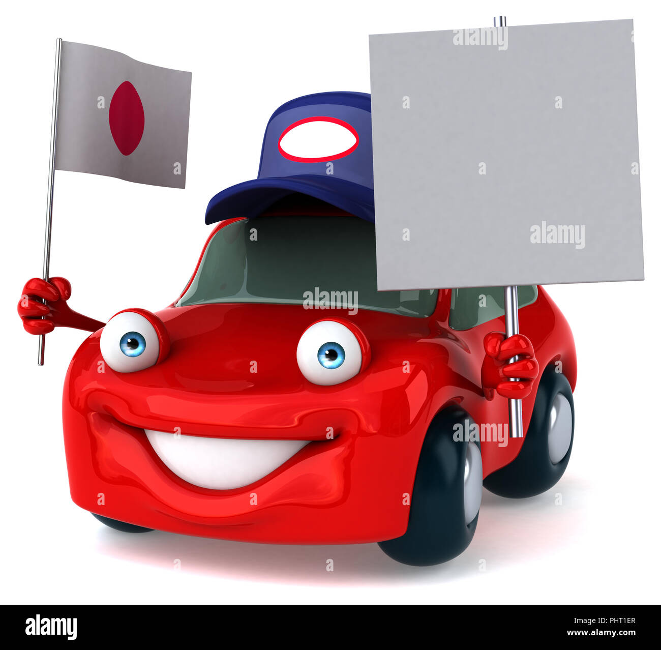 Japan flag car Cut Out Stock Images & Pictures - Alamy