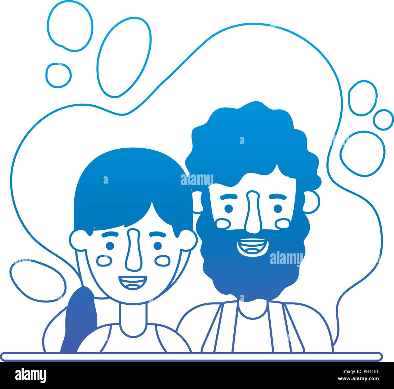 couple characters with paint splash background Stock Vector Image & Art ...